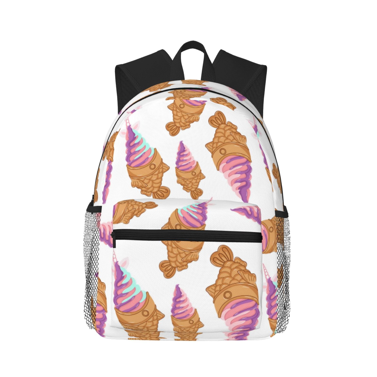 Travel Laptop Backpack For Women And Men, Funny Fish Shaped Ice Cream ...