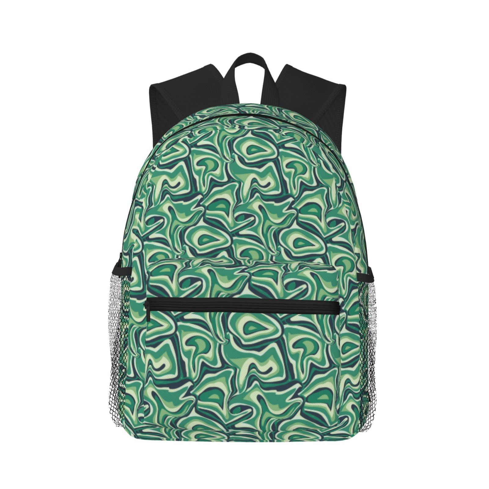 Travel Laptop Backpack For Women And Men, Green Paint Spots Computer ...