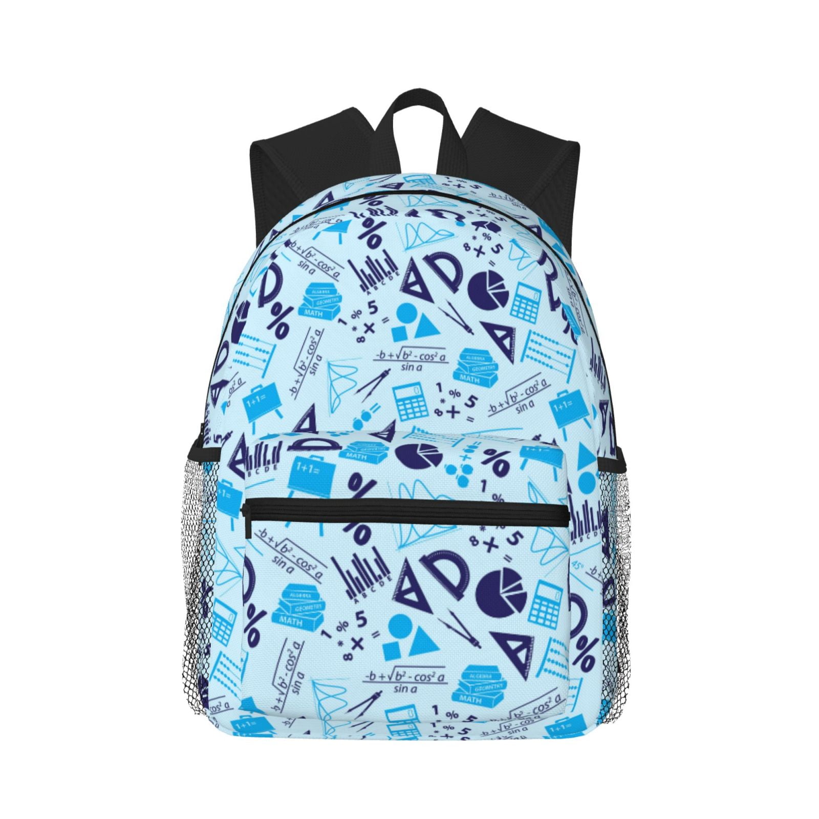 Travel Laptop Backpack For Women And Men, Math Print Ruler Blue ...