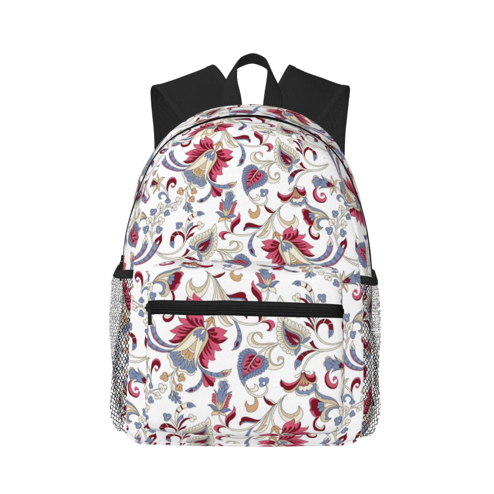 Travel Laptop Backpack For Women And Men, Red Blue Paisley Computer ...