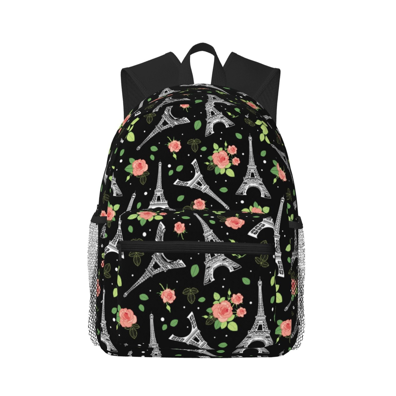 Travel Laptop Backpack For Women And Men, Rose Eiffel Tower Computer ...