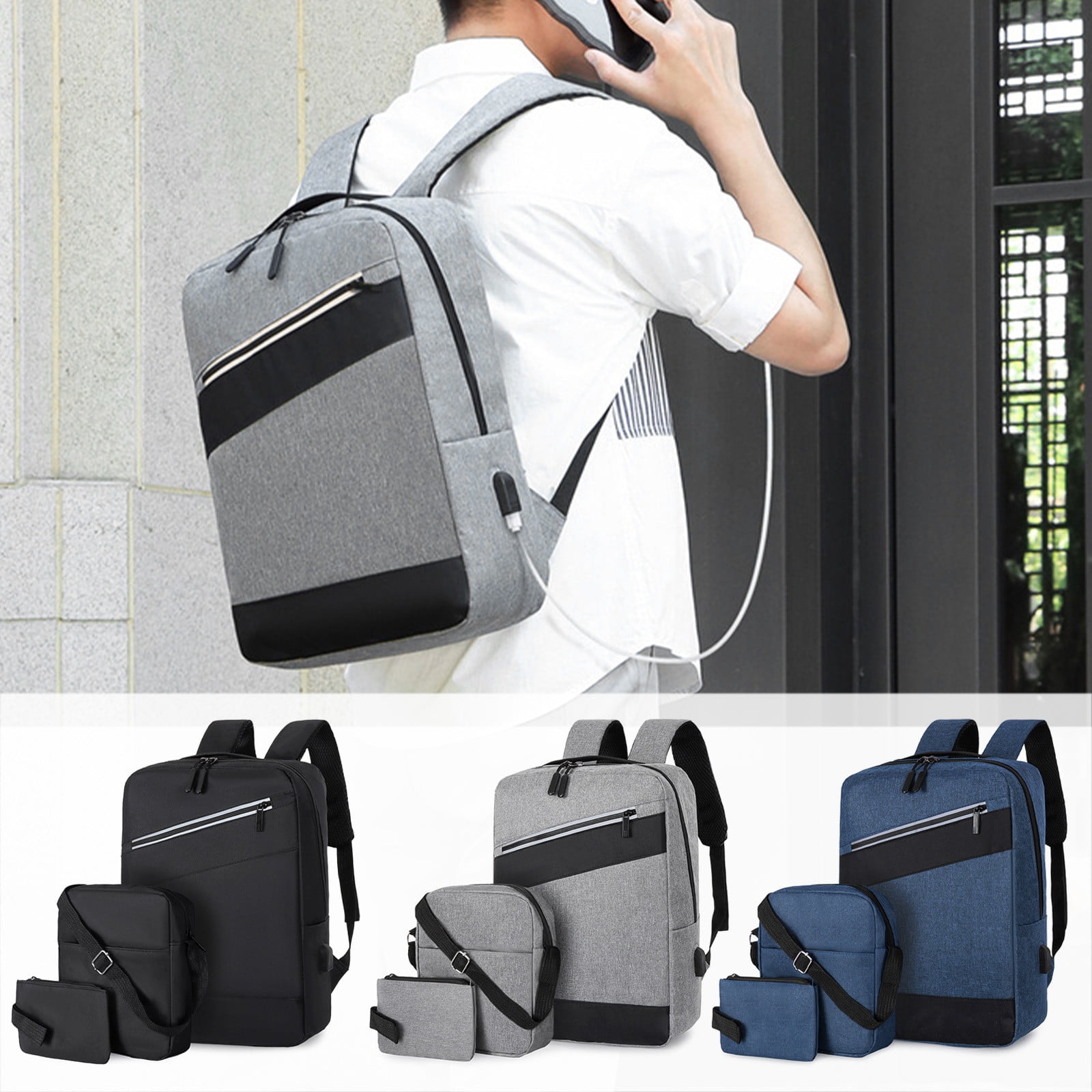 Travel Laptop Backpack Large Business Carry on Backpack with Crossbody ...