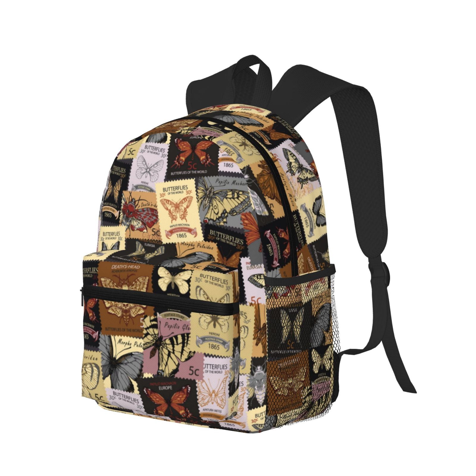 Travel Laptop Backpack for Men Women - Butterfly Stamp Pattern Water ...