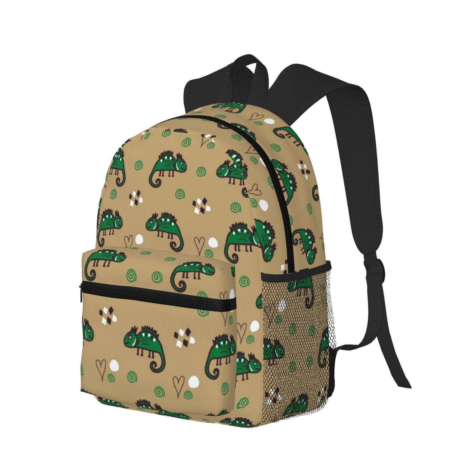 Travel Laptop Backpack for Men Women - Cartoon Funny Cute Lizard Green ...