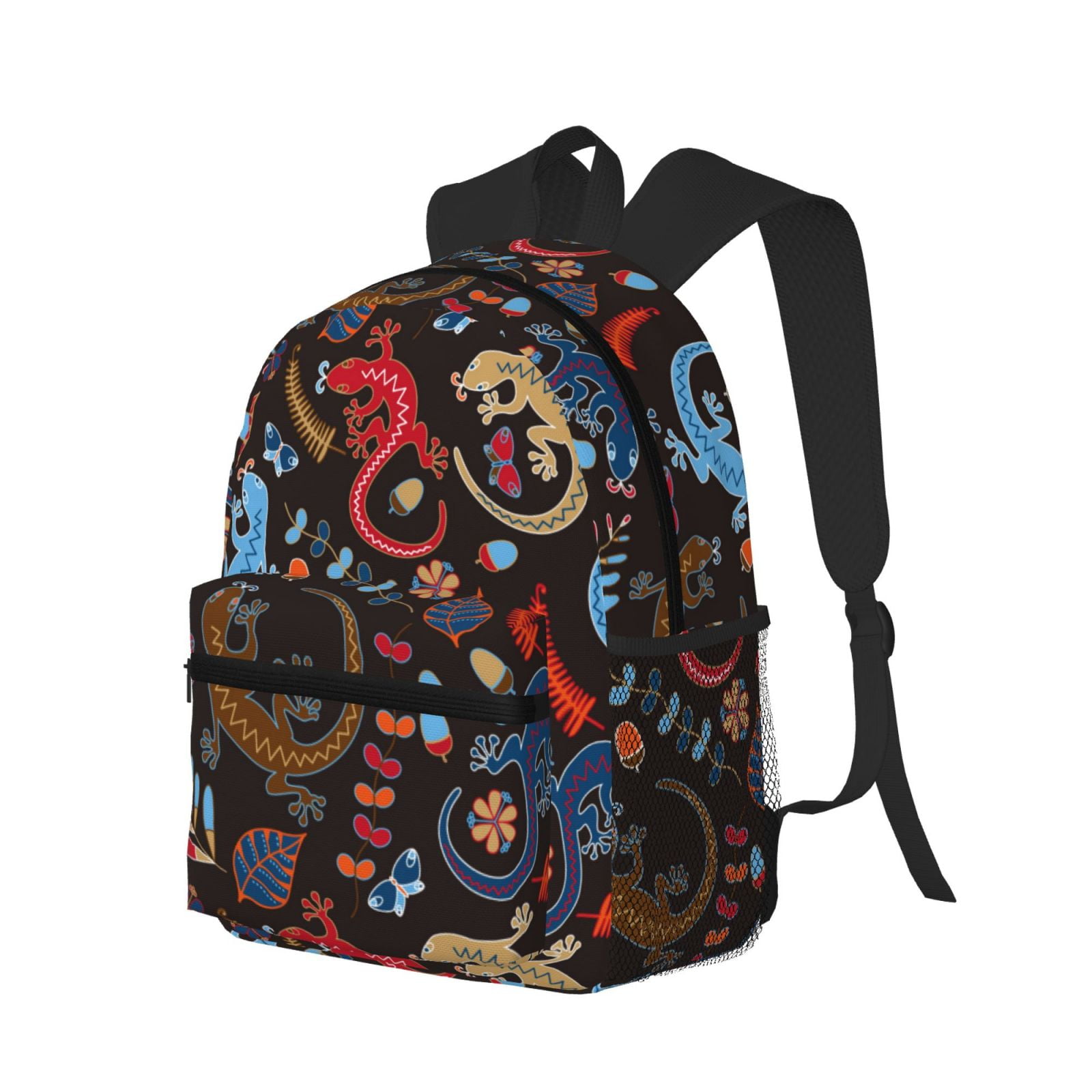 Travel Laptop Backpack for Men Women - Cartoon Gecko Lizard Butterfly ...