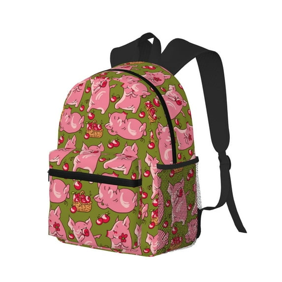 Travel Laptop Backpack for Men Women - Cartoon Pigs Water Resistant ...