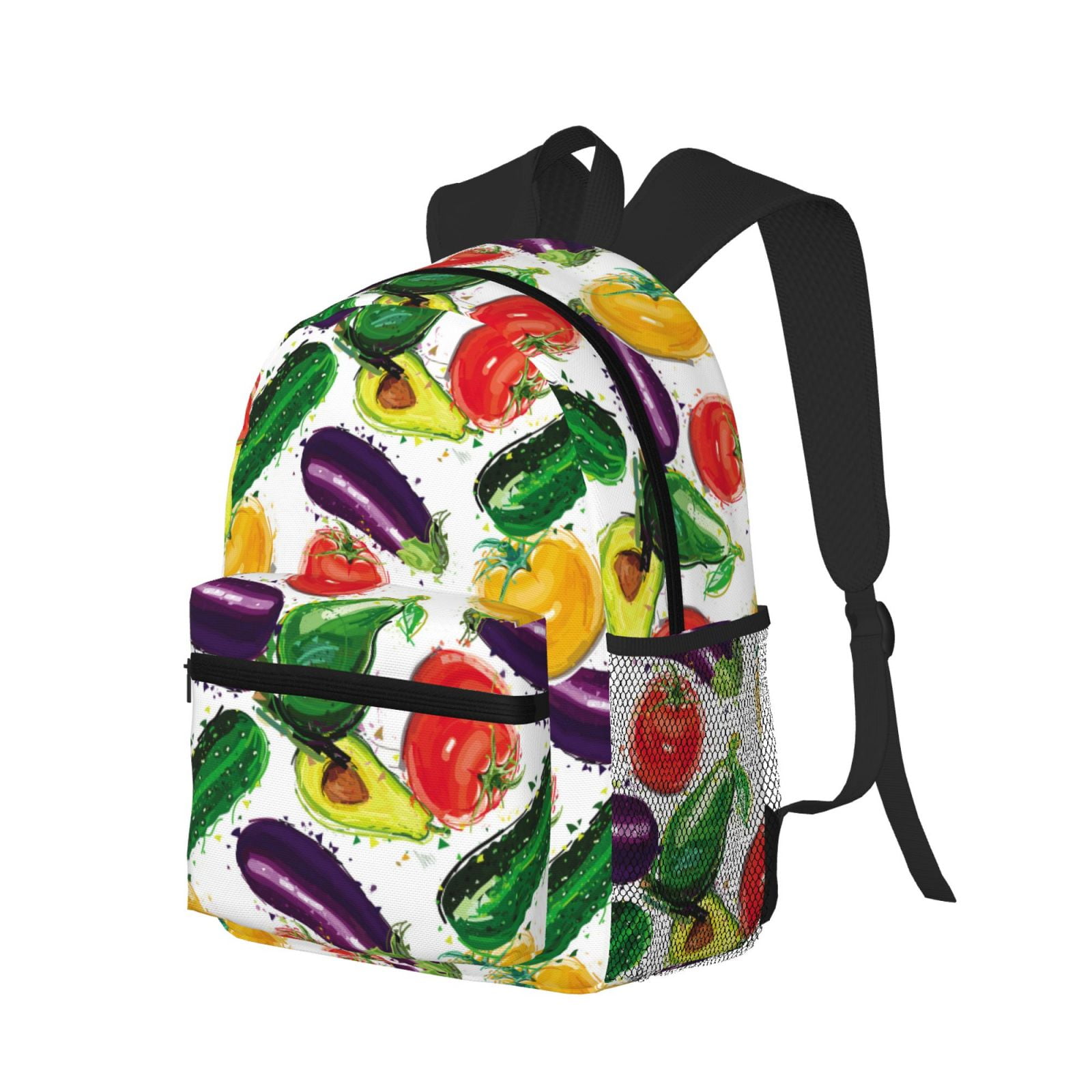 Travel Laptop Backpack for Men Women - Cucumber Tomato Eggplant Water ...
