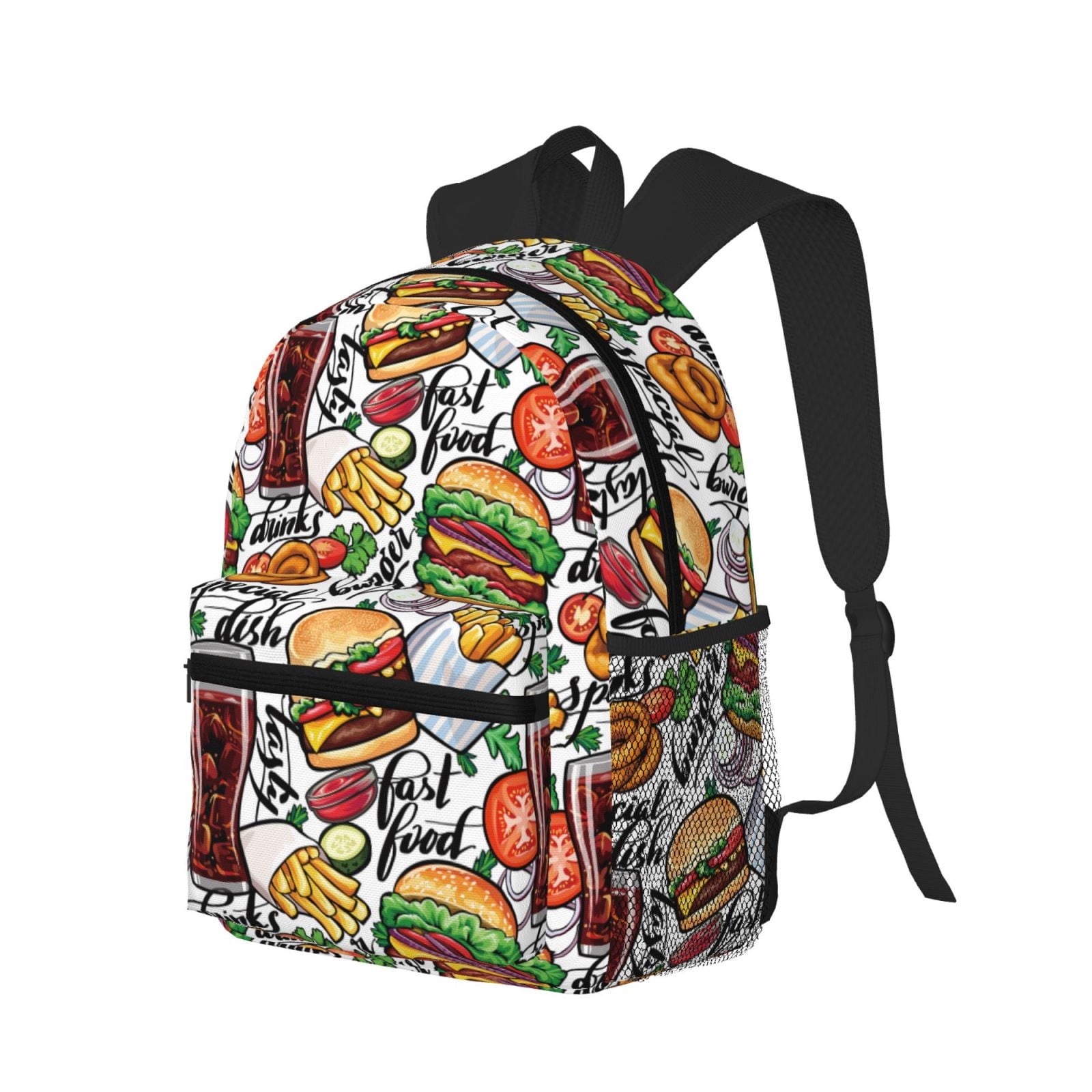 Travel Laptop Backpack for Men Women - Cute Food Tomato Cucumber Burger ...