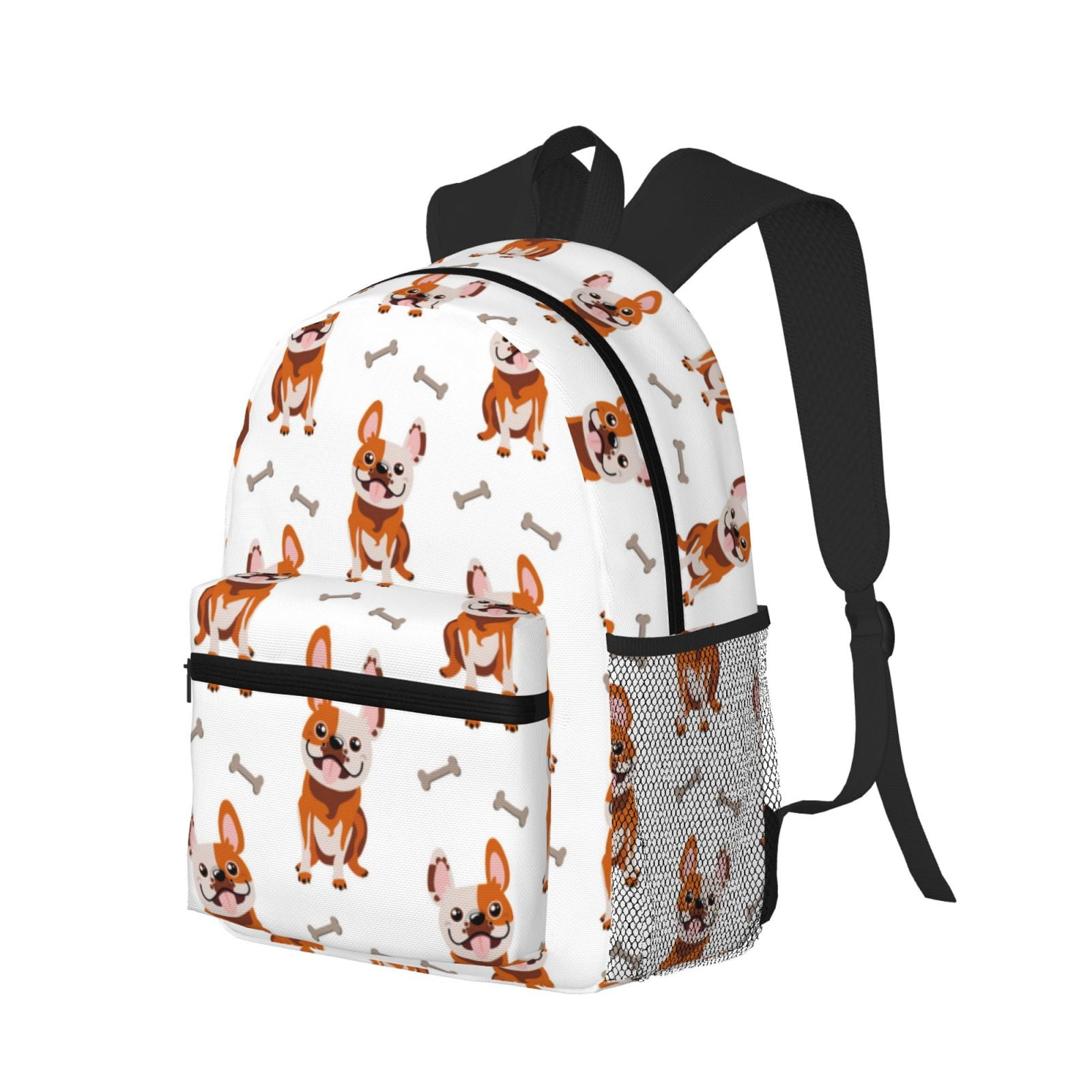 Travel Laptop Backpack for Men Women - Cute French Bulldog White_A ...