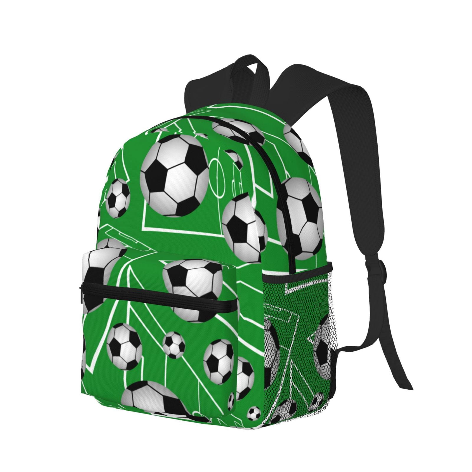 Travel Laptop Backpack for Men Women - Cute soccer balls green Water ...