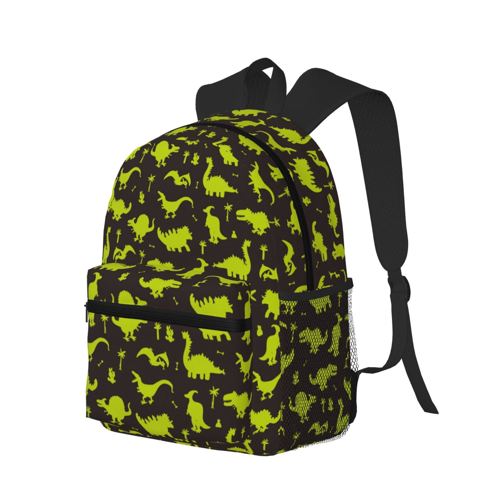 Travel Laptop Backpack for Men Women - Dinosaurs Green Silhouette Water ...