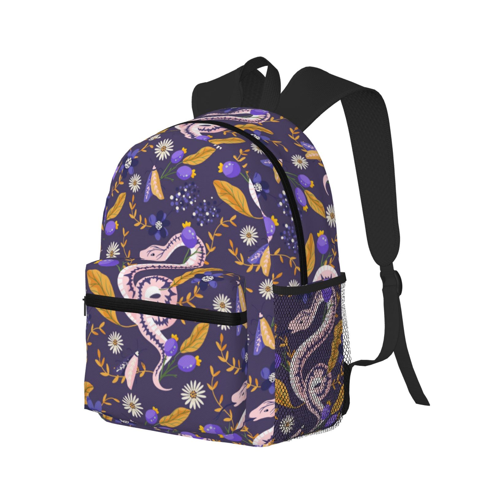 Travel Laptop Backpack for Men Women - Exotic Cute Snake Plant Purple ...