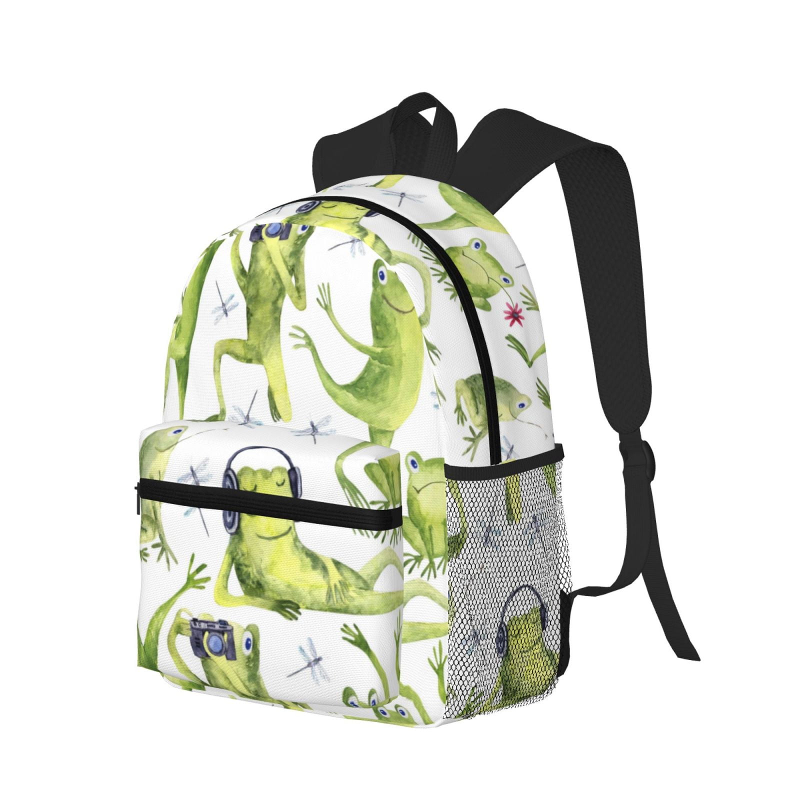 Travel Laptop Backpack for Men Women - Funny Frogs dancing camera cute ...