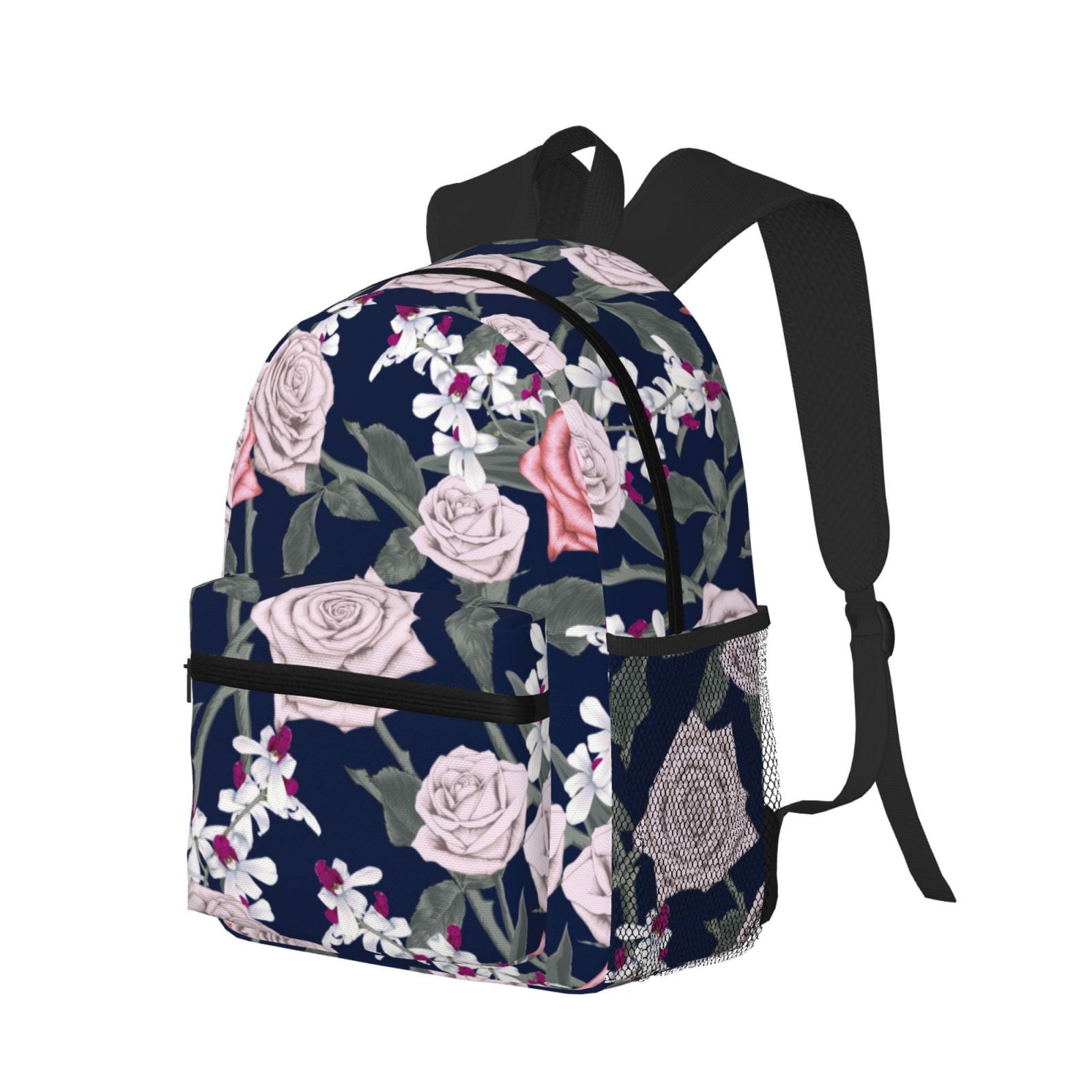Travel Laptop Backpack for Men Women - Gorgeous Pink Rose Flowers Water ...