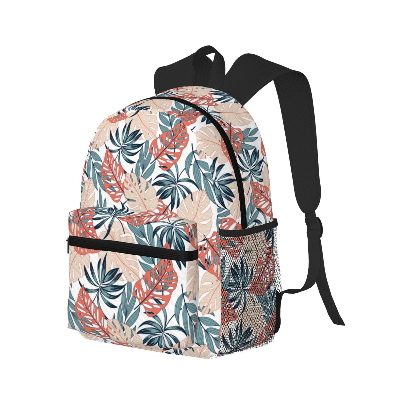 Travel Laptop Backpack for Men Women - Hawaiian Style Big Leaes Water ...
