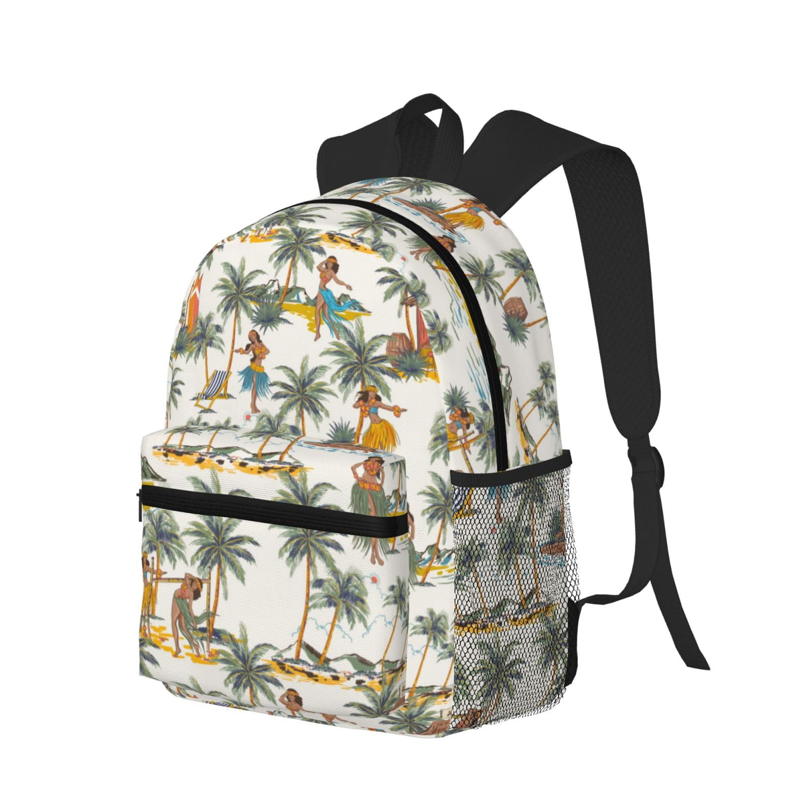 Travel Laptop Backpack for Men Women - Hawaiian Style Green Coconut ...