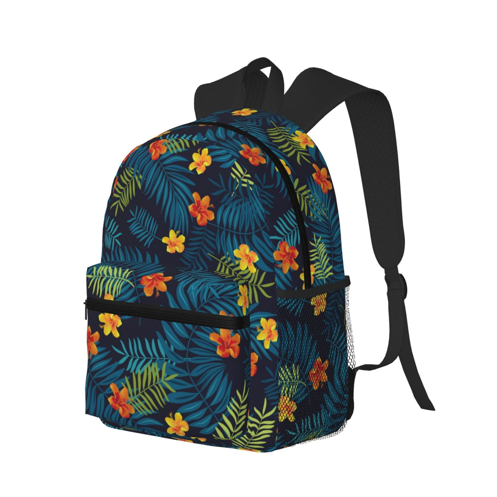 Travel Laptop Backpack for Men Women - Hawaiian Style Leaves Flower ...