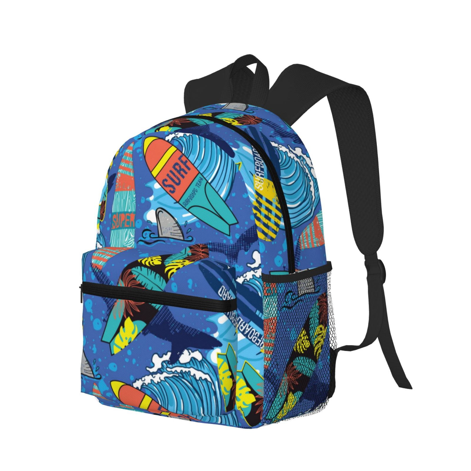 Travel Laptop Backpack for Men Women - Hawaiian Style Shark Wave ...