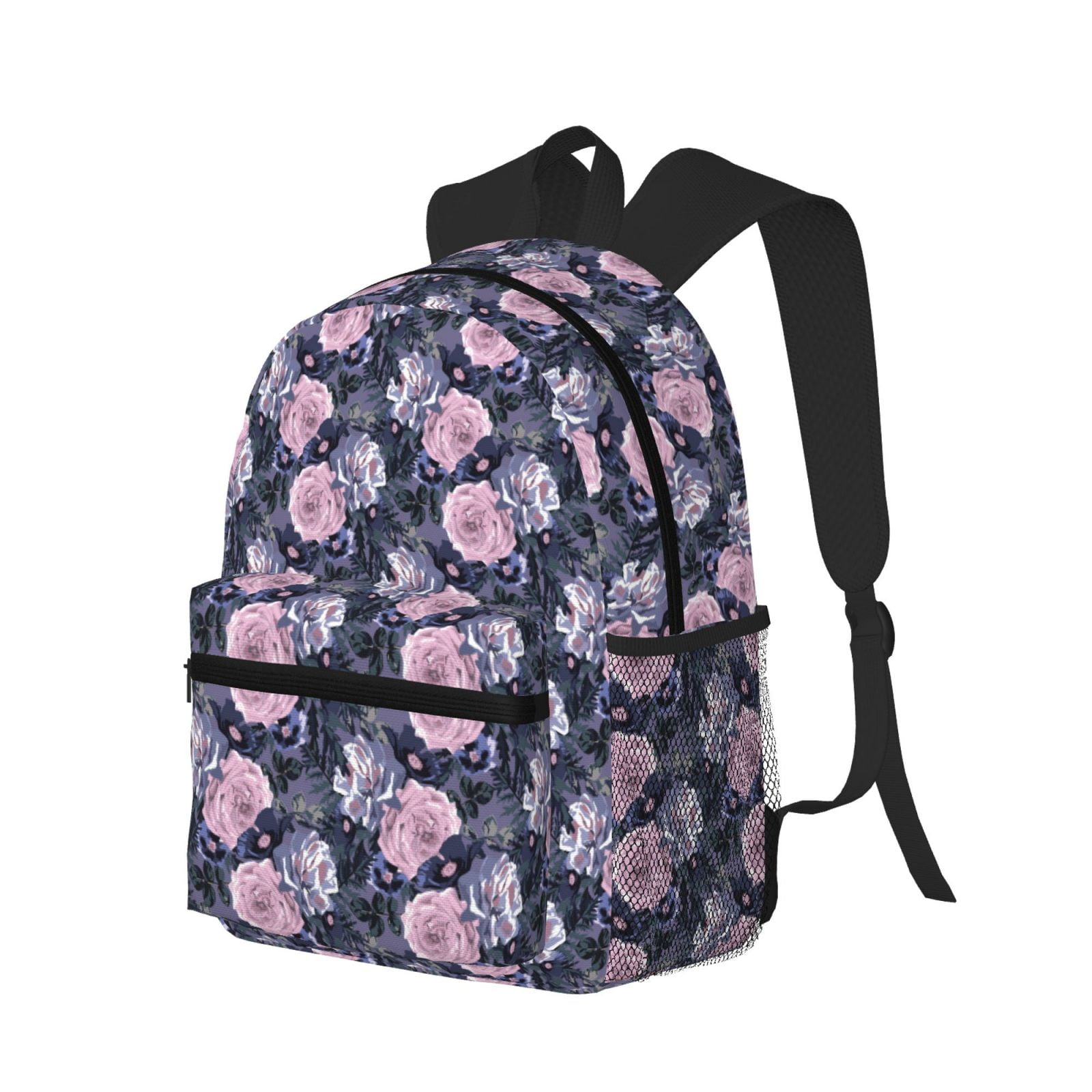 Travel Laptop Backpack for Men Women - Light pink flowers Water ...