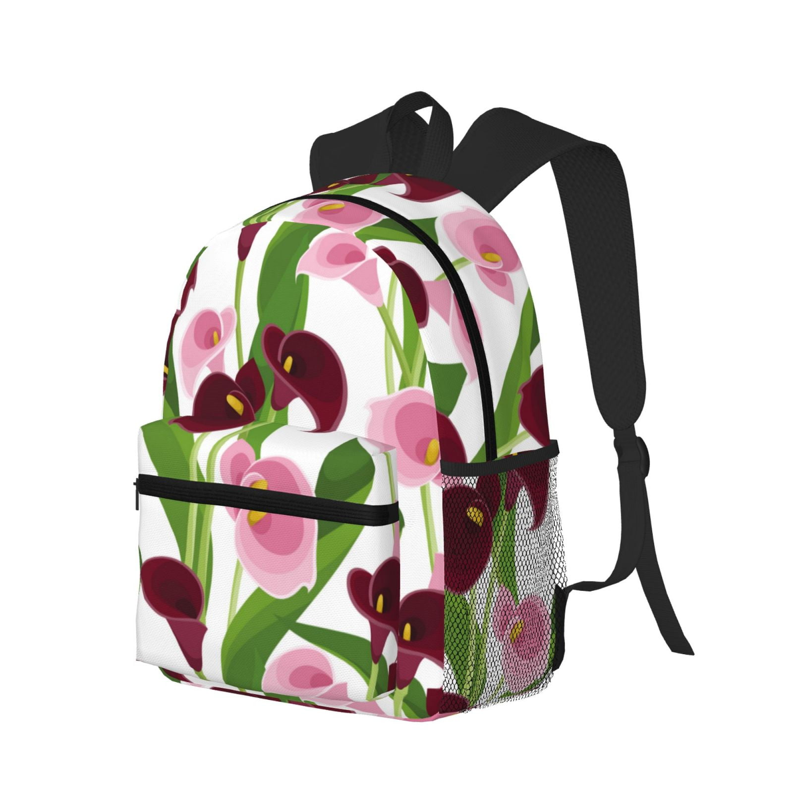 Travel Laptop Backpack for Men Women - Purple Pink Calla Lily Flowers ...