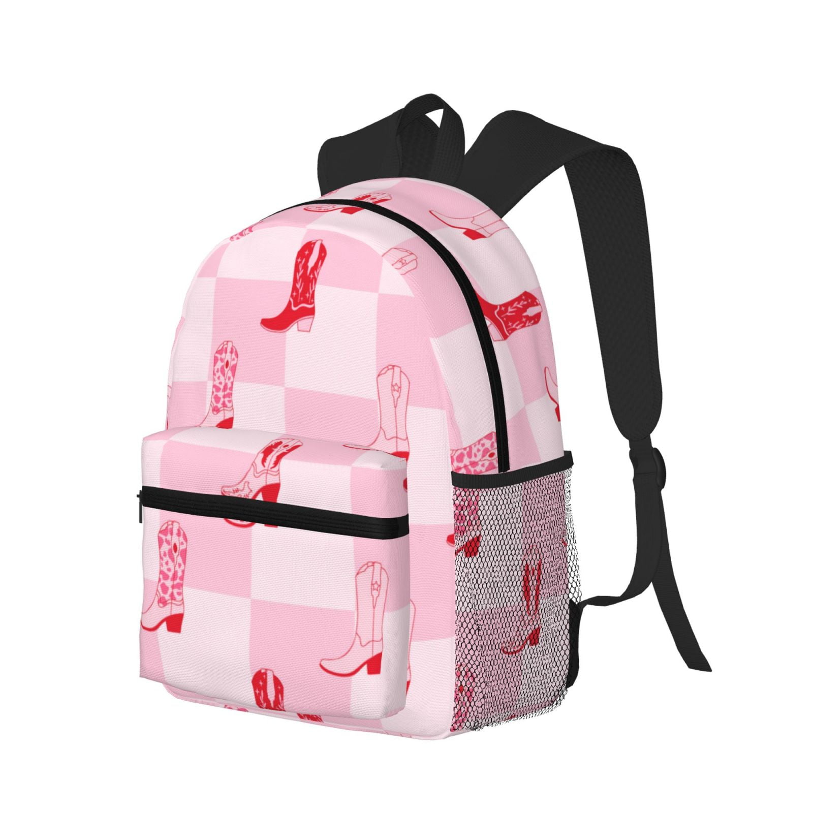 Travel Laptop Backpack for Men Women - Retro pink Cowgirl boots ...