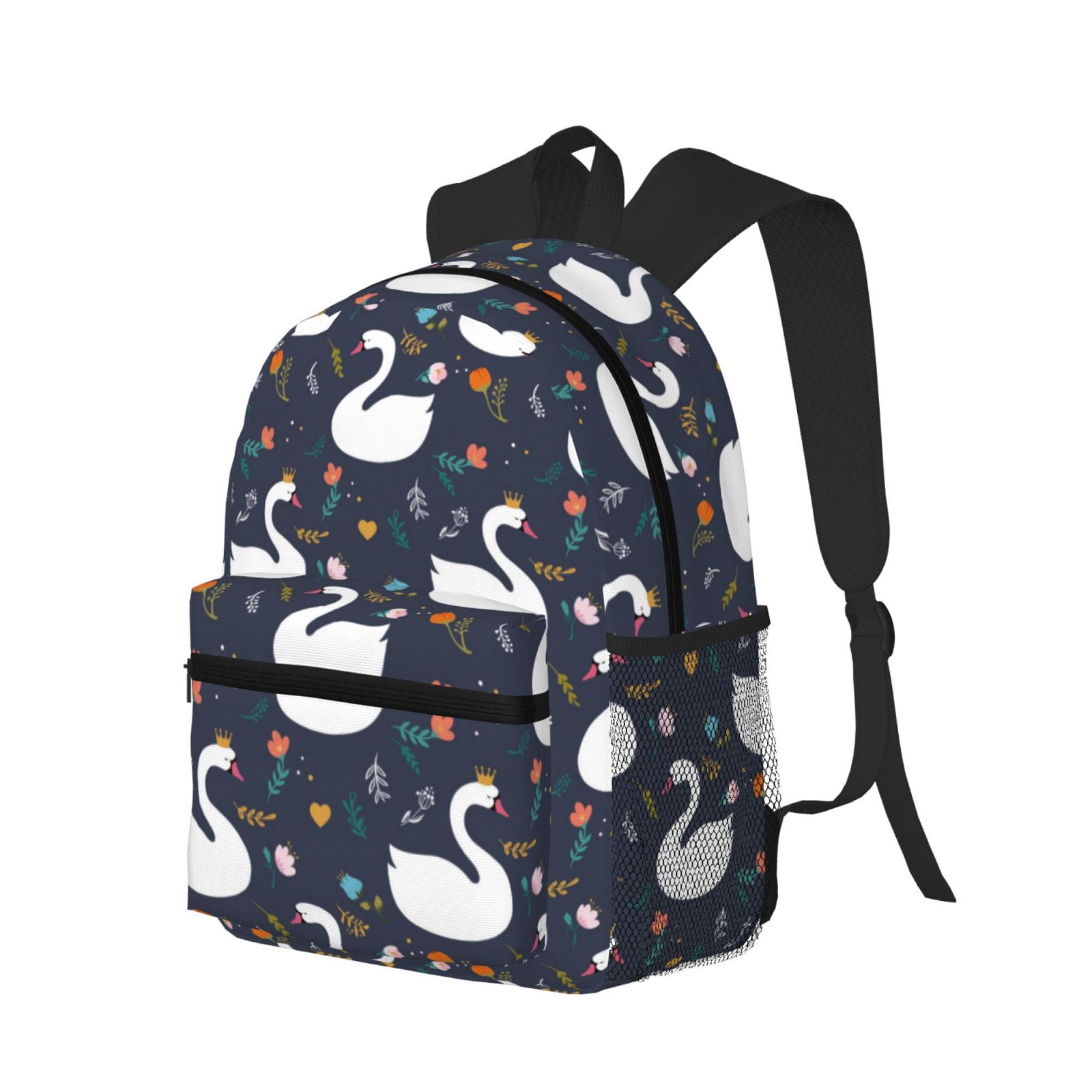 Travel Laptop Backpack for Men Women - Swan And Flowers1 Water ...