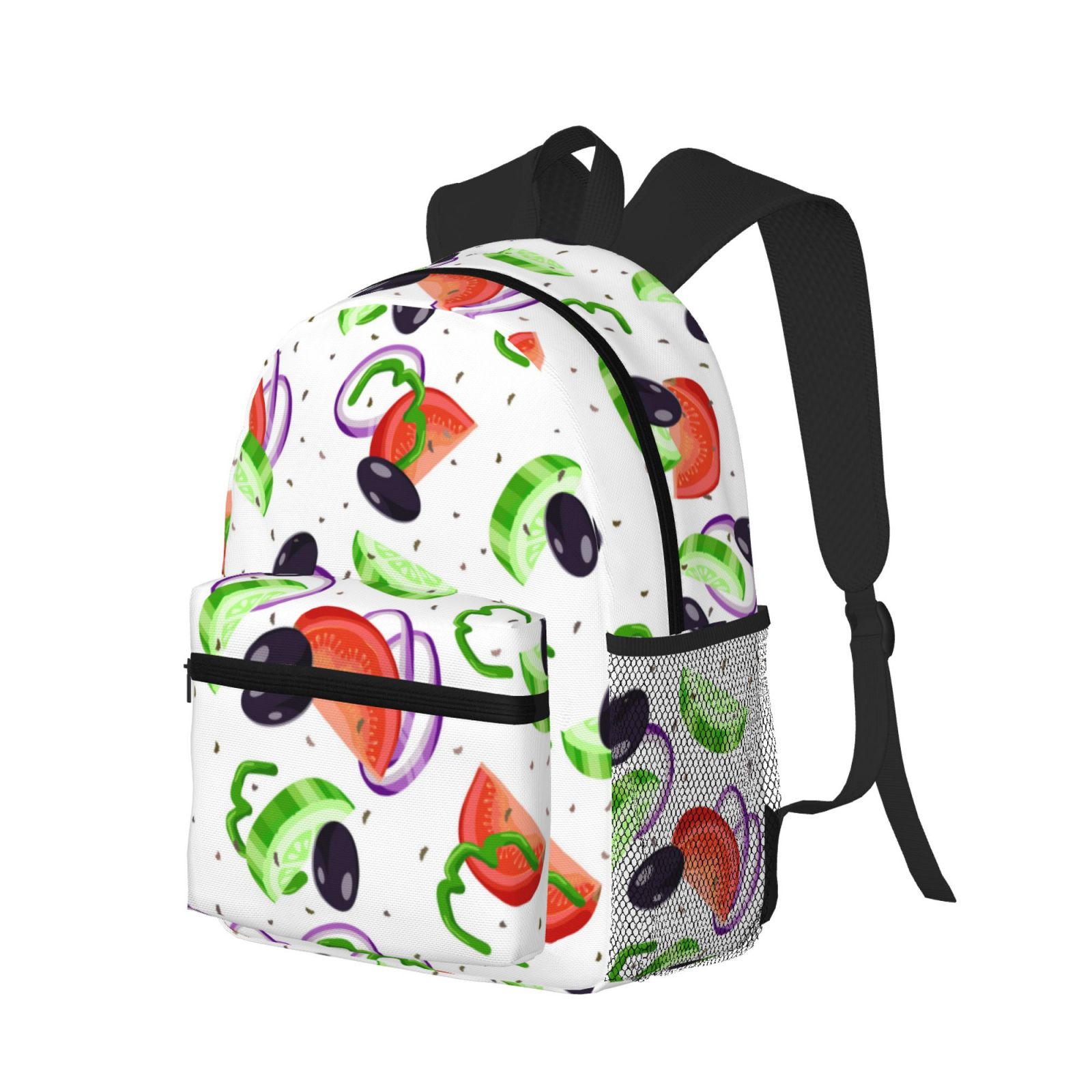 Travel Laptop Backpack for Men Women - Tomato Eggplant Cucumber Water ...