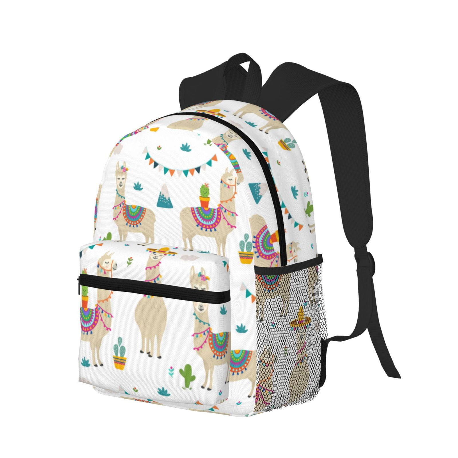 Travel Laptop Backpack for Men Women - Western Style Cute Alpaca Cactus ...