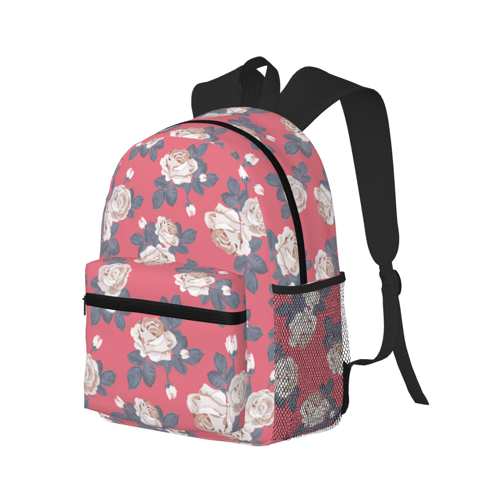 Travel Laptop Backpack for Men Women - White Rose Flowers Water ...