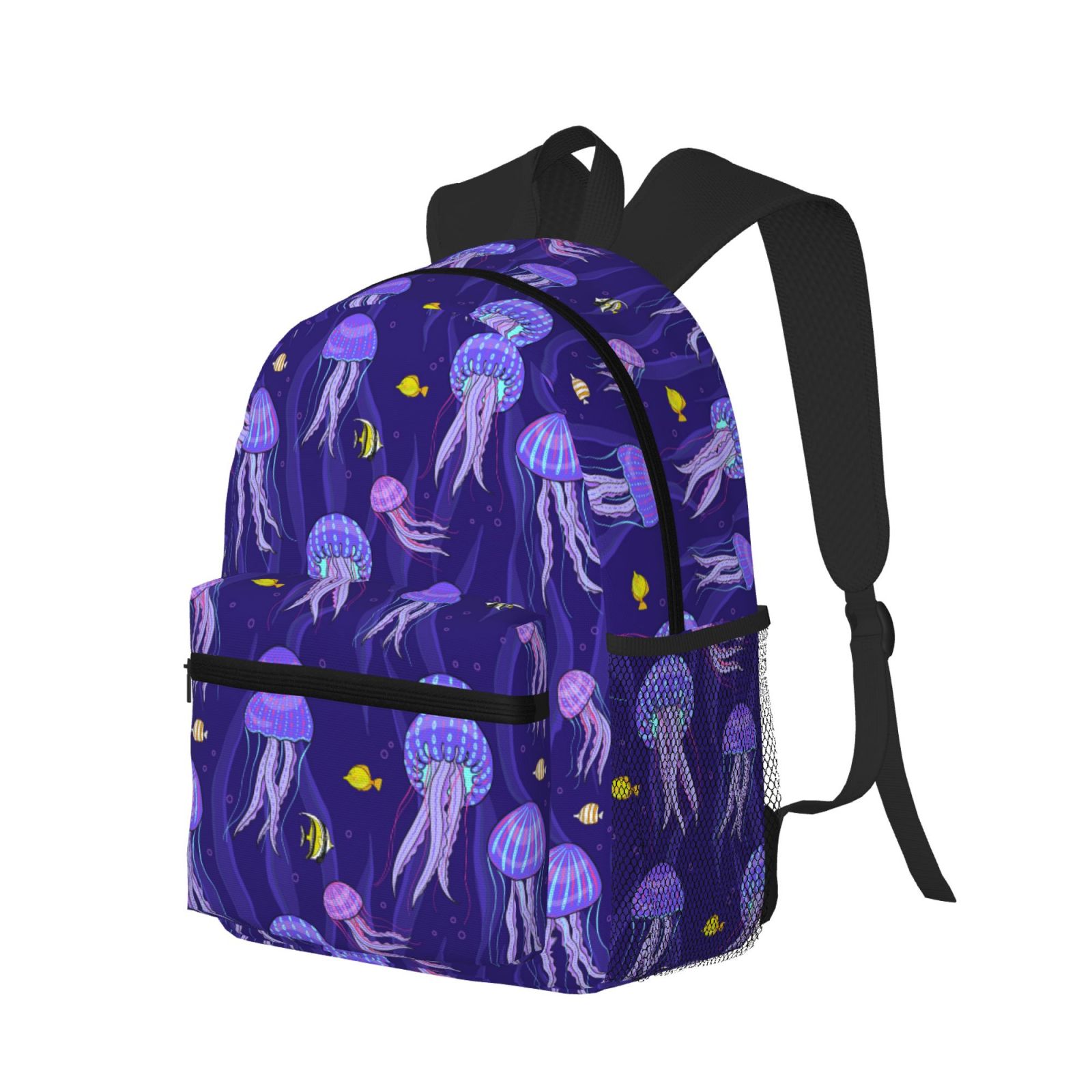 Travel Laptop Backpack for Men Women - Yellow Fish Purple Jellyfish ...