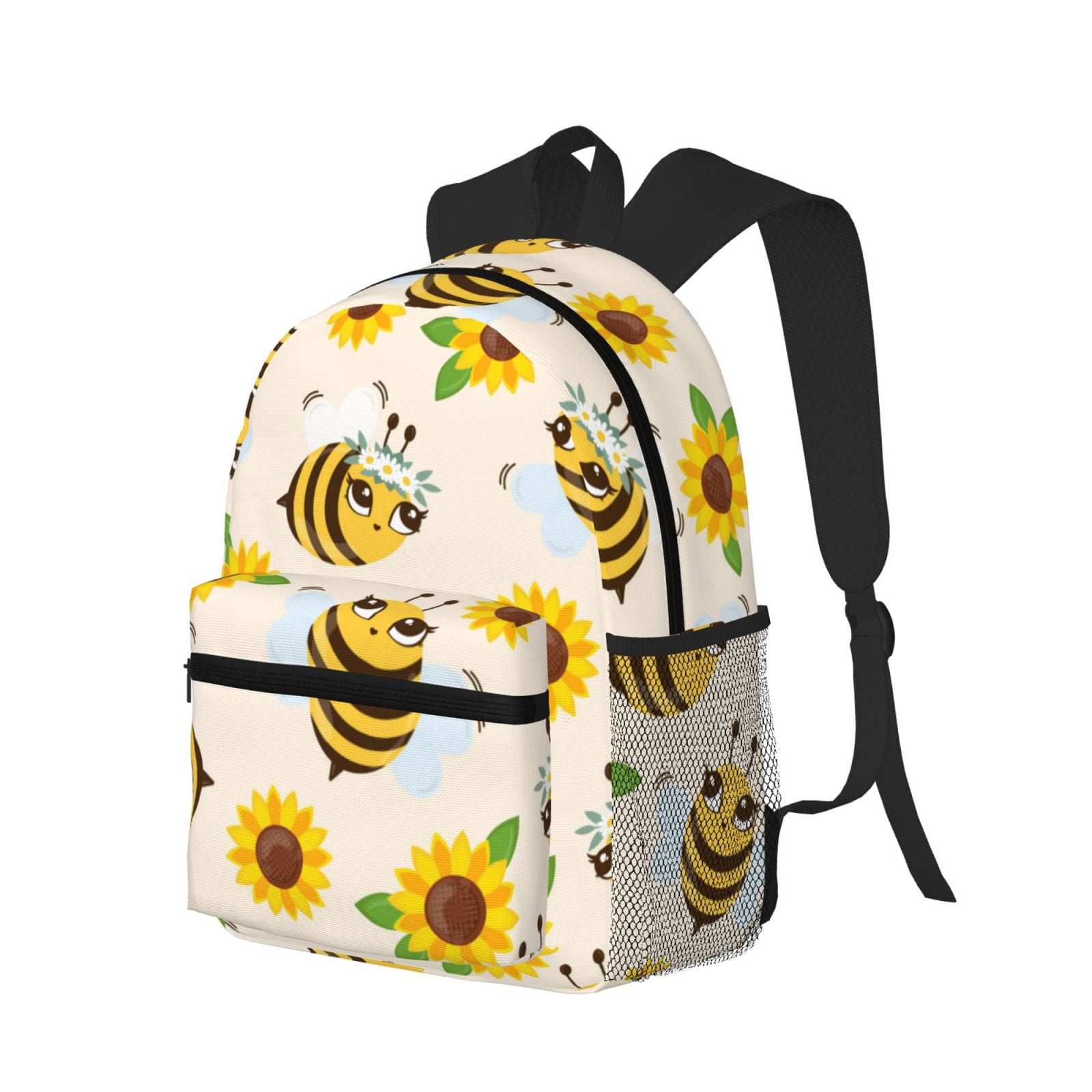 Travel Laptop Backpack for Men Women - cute cartoon bees sunflower ...