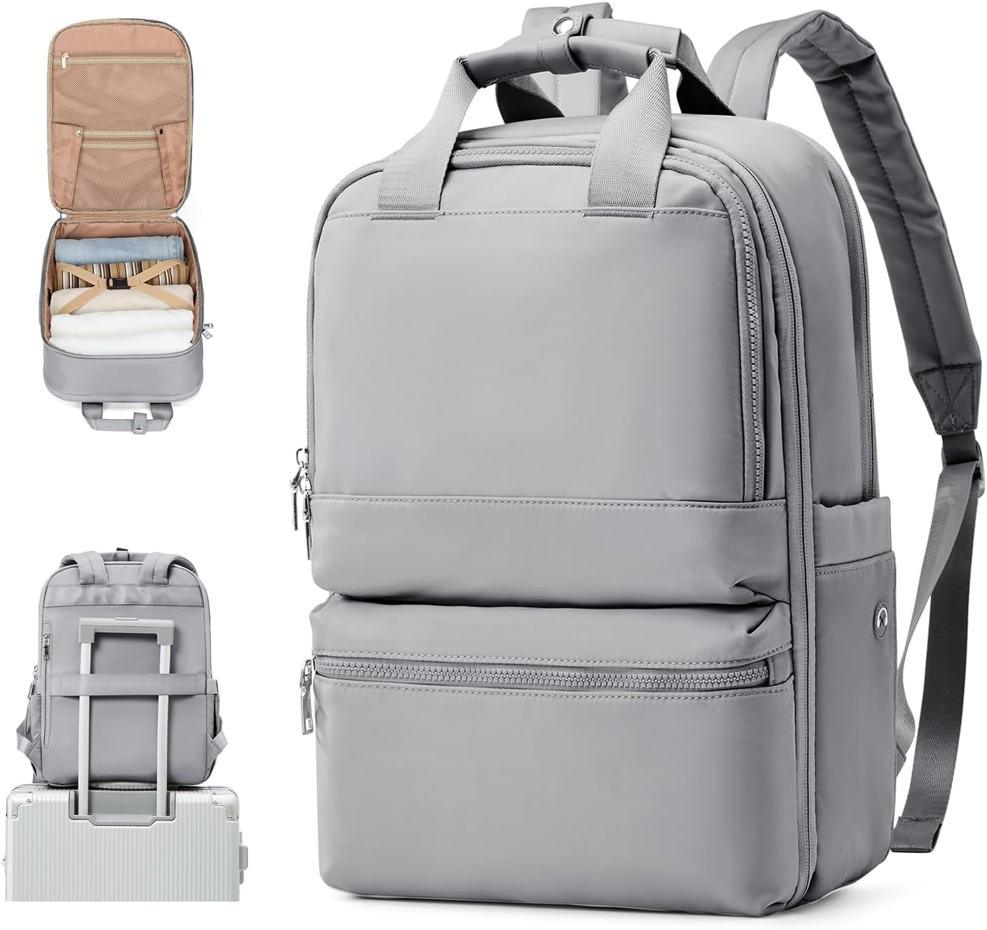 Travel Laptop Backpack for Women Teacher Work Black Backpack Carry On ...