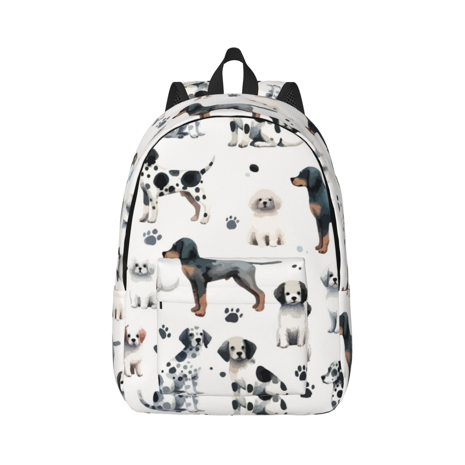 Travel Laptop Backpack - funny Cute Dog Dalmatian Wear Resistant Canvas Kids Backpack for School ...