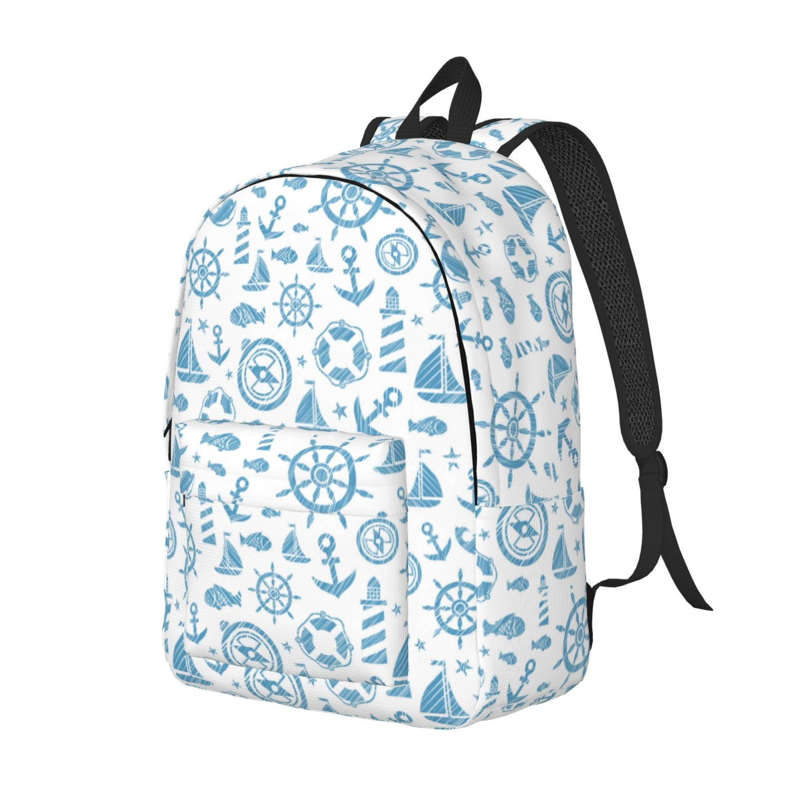 Travel Laptop Backpack - rudder sailing ship Canvas Backpack Computer ...