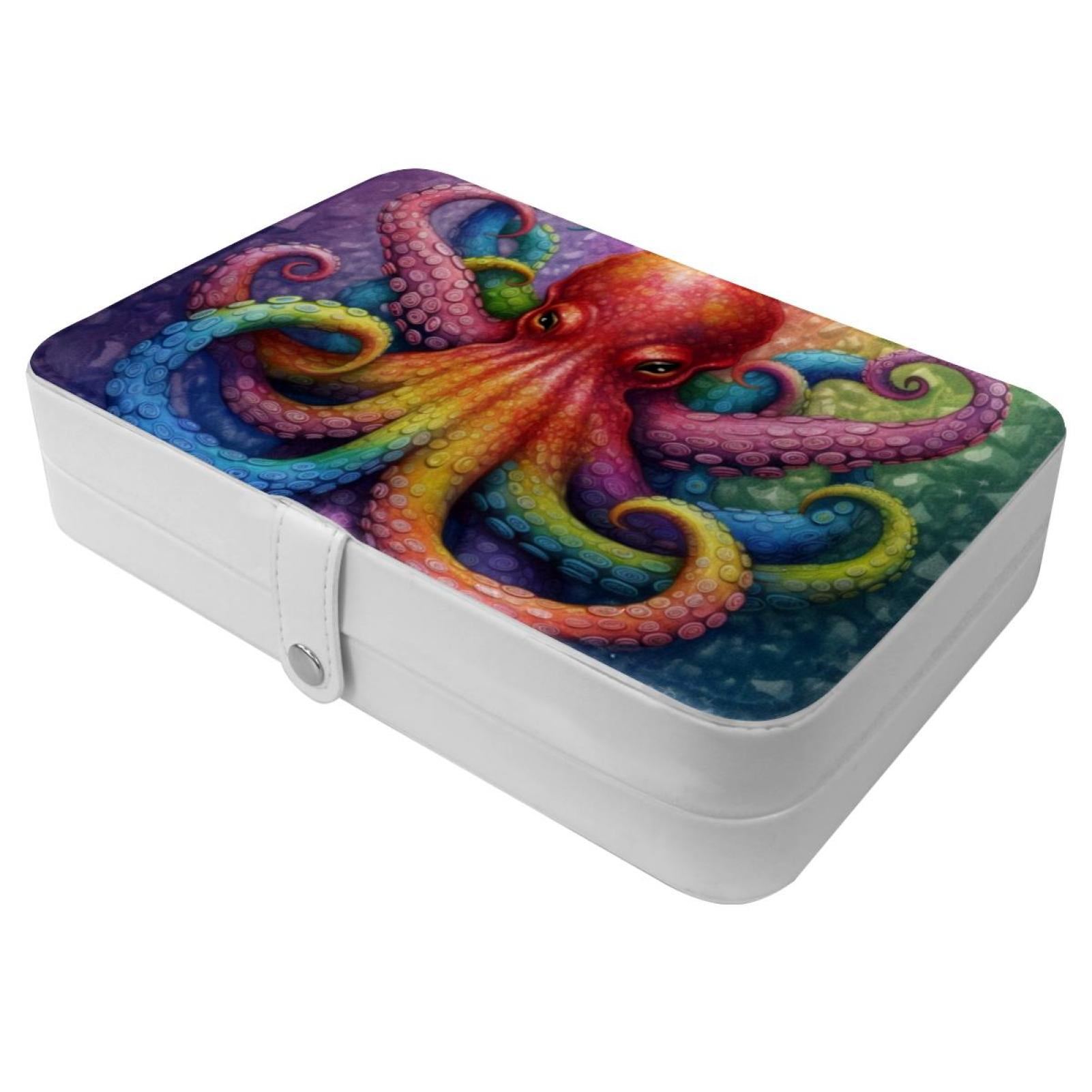 Travel Large Octopus Art Jewelry Box! Portable Organizer Case Perfect ...