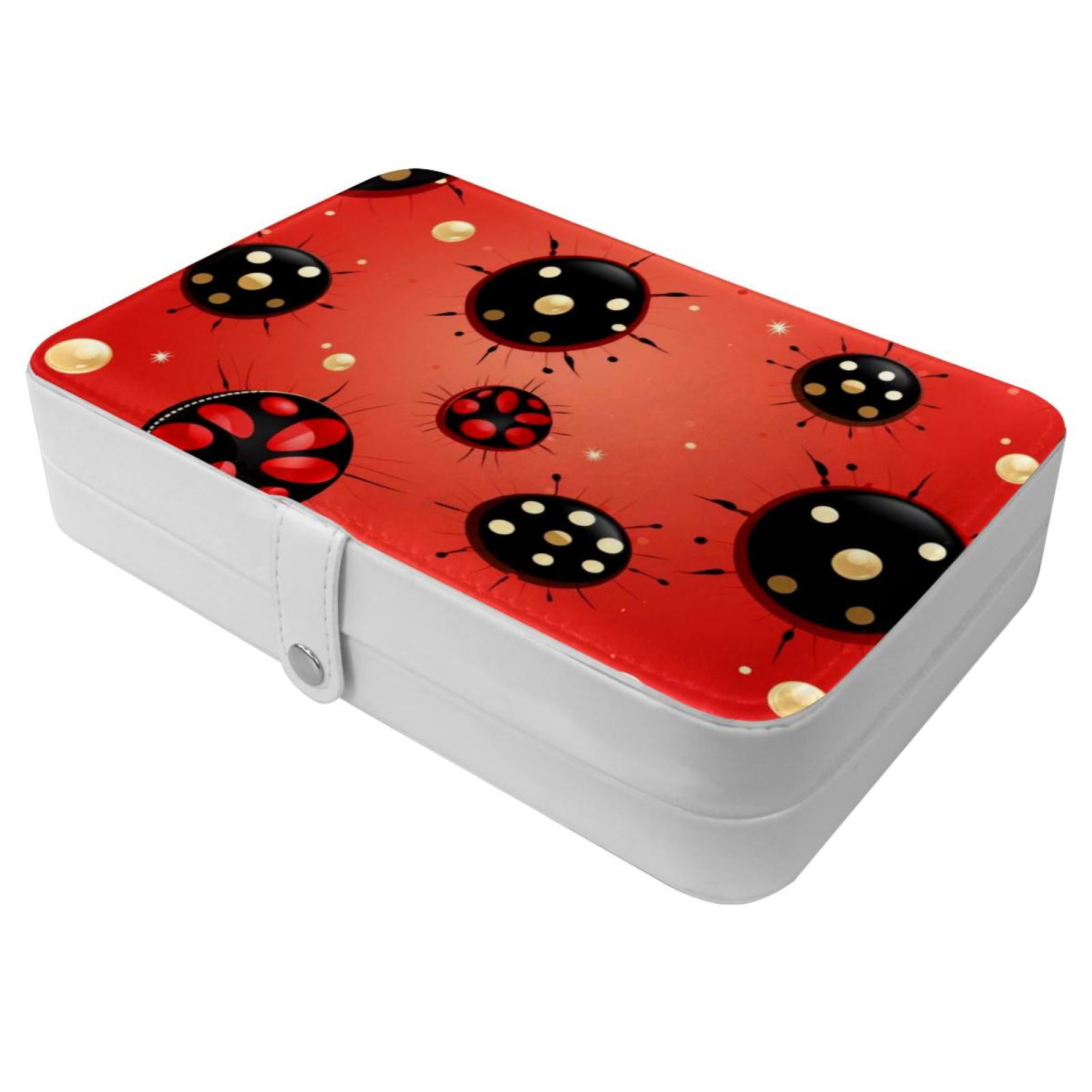 Travel Large Red Seven Star Ladybug Jewelry Box! Portable Organizer ...