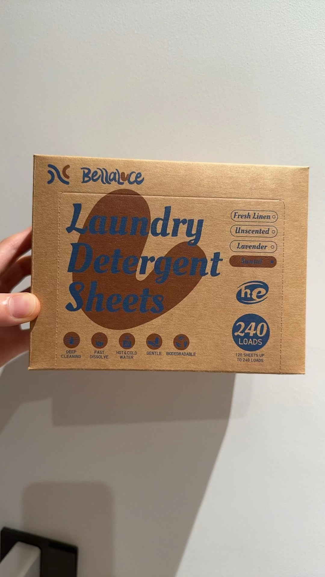 Travel Laundry Detergent Sheets Bellaluce 240 Loads Eco-friendly ...
