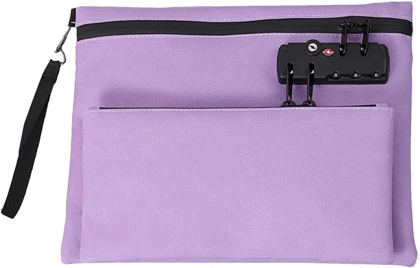 Travel Lock Bag,Double Layer Money Bag With Lock and Zipper,Unisex ...