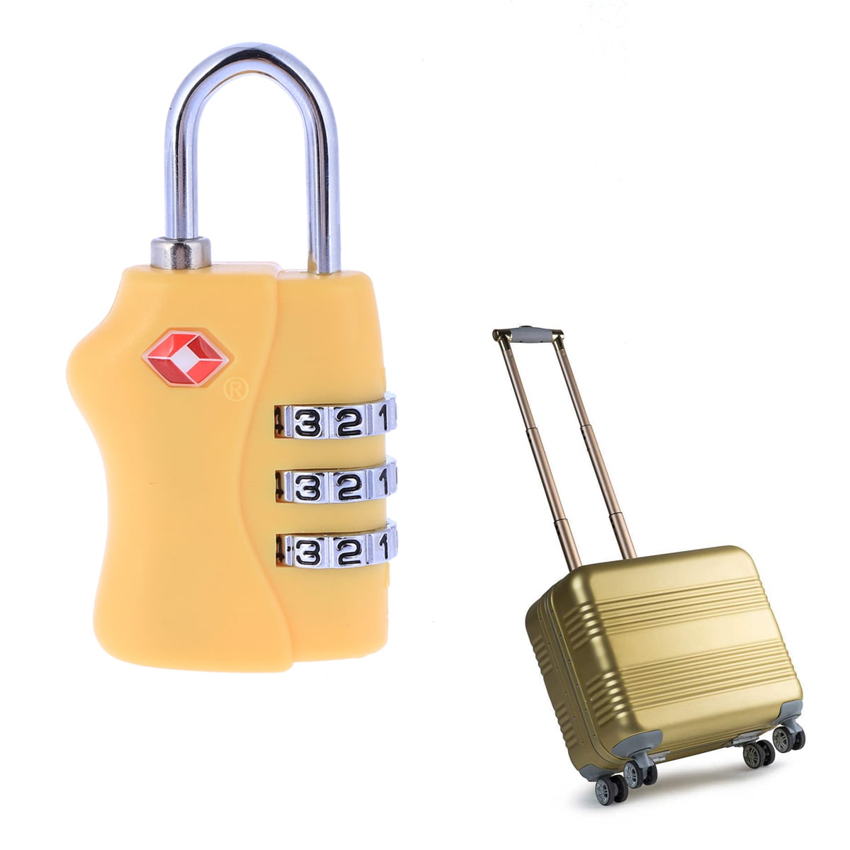 Travel Locks Portable 3 Combination Suitcase Luggage for Suitcases TSA ...