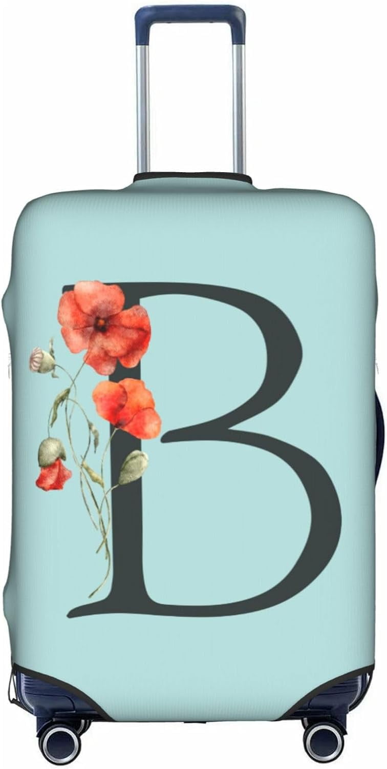 Travel Luggage Cover Elastic Blue Suitcase Protector Bag,Black Letter B ...