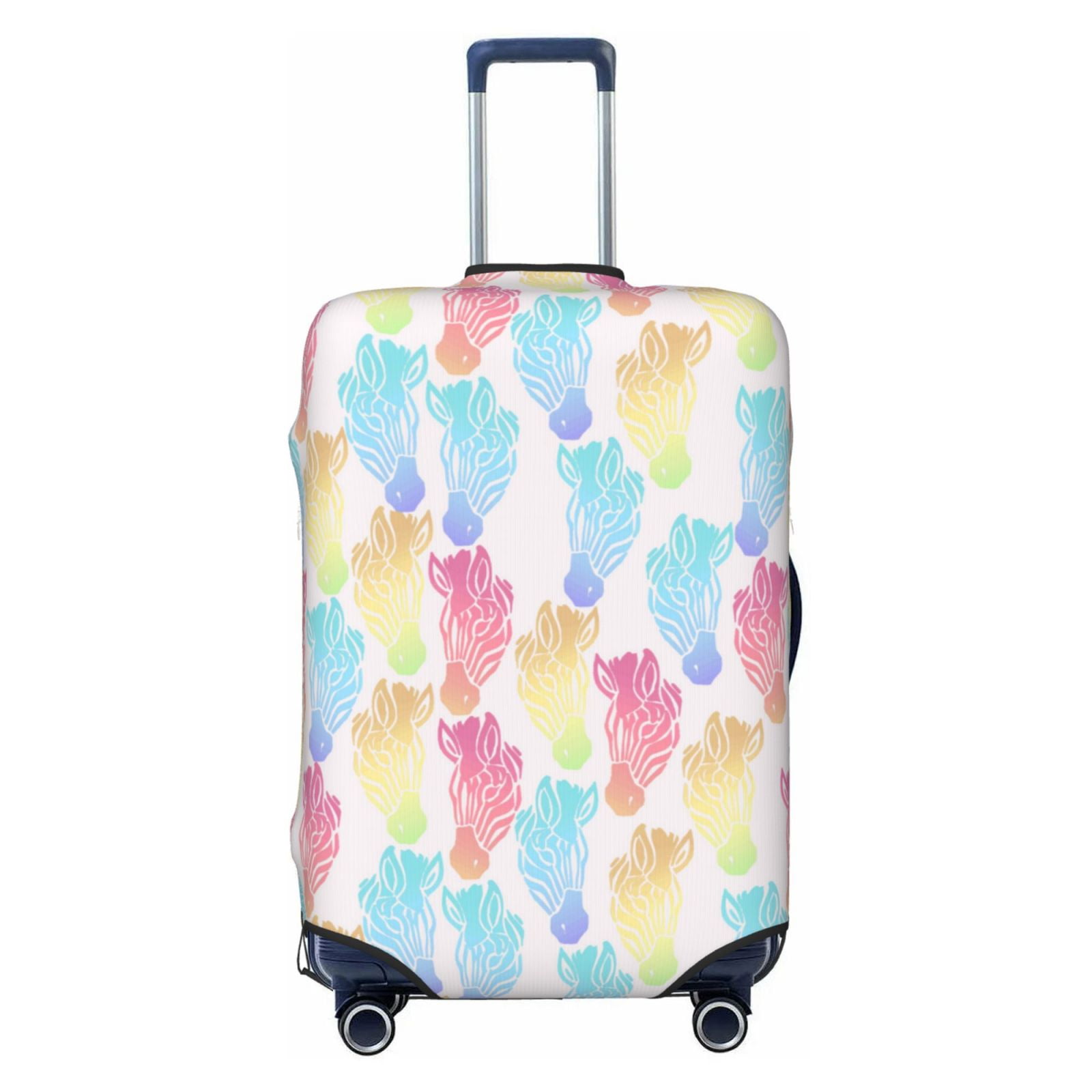 Travel Luggage Cover Protector - rainbow color zebra cute Anti-Scratch ...