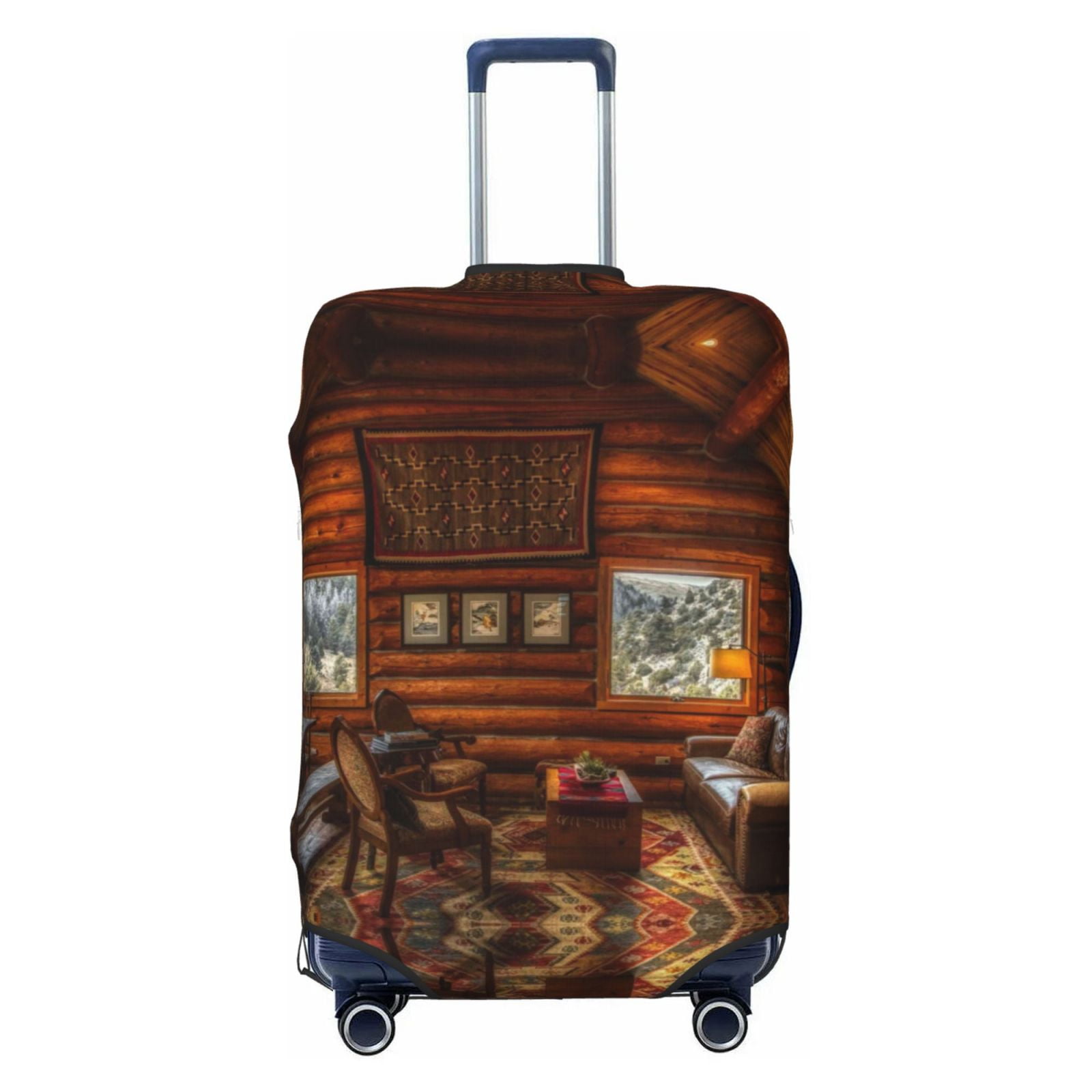 Travel Luggage Cover - Suitcase Covers For Luggage, Log Cabin Inside ...