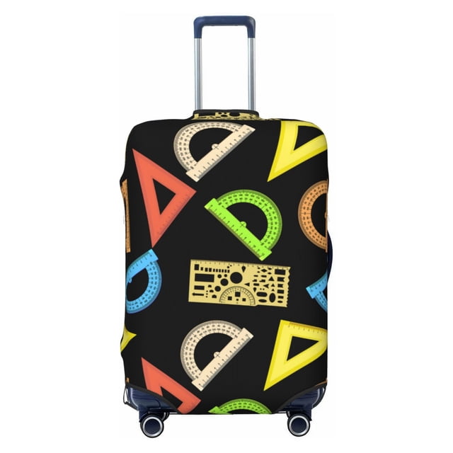 Travel Luggage Cover - Suitcase Covers For Luggage, Math Ruler Colorful ...