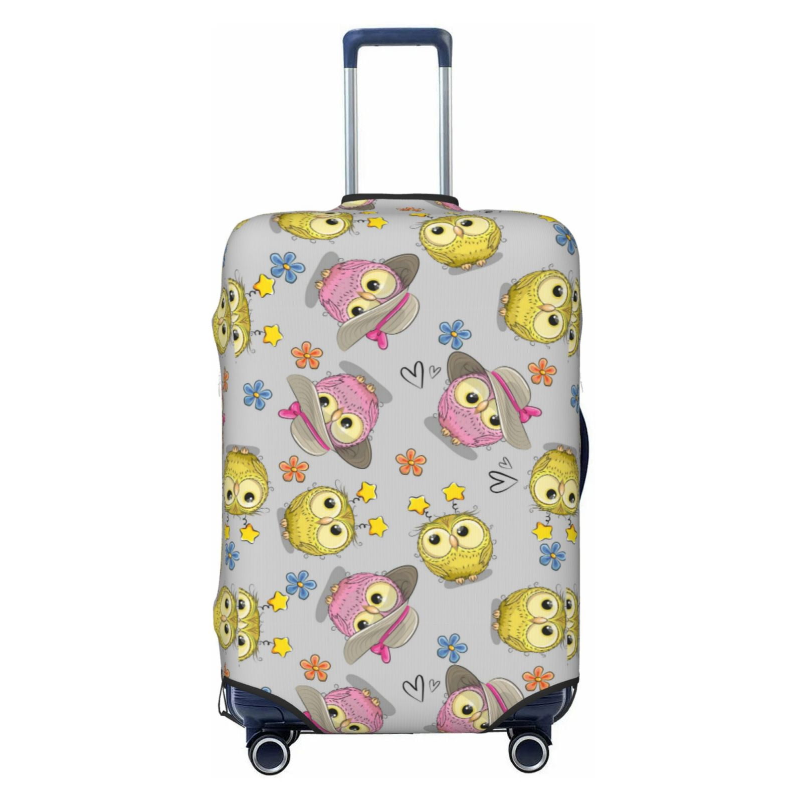 Travel Luggage Covers - Cartoon Owls High Elasticity Suitcase Covers ...