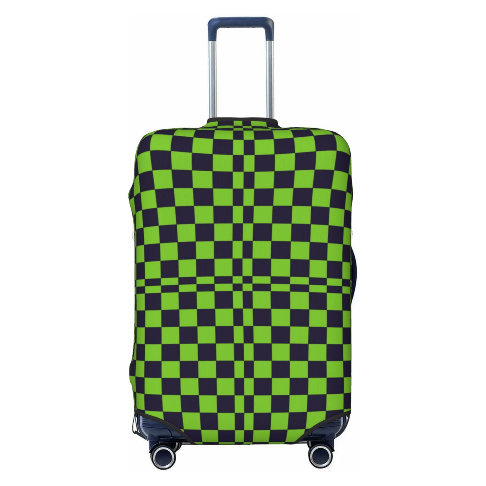 Travel Luggage Covers - black green checkered Chessboard High ...