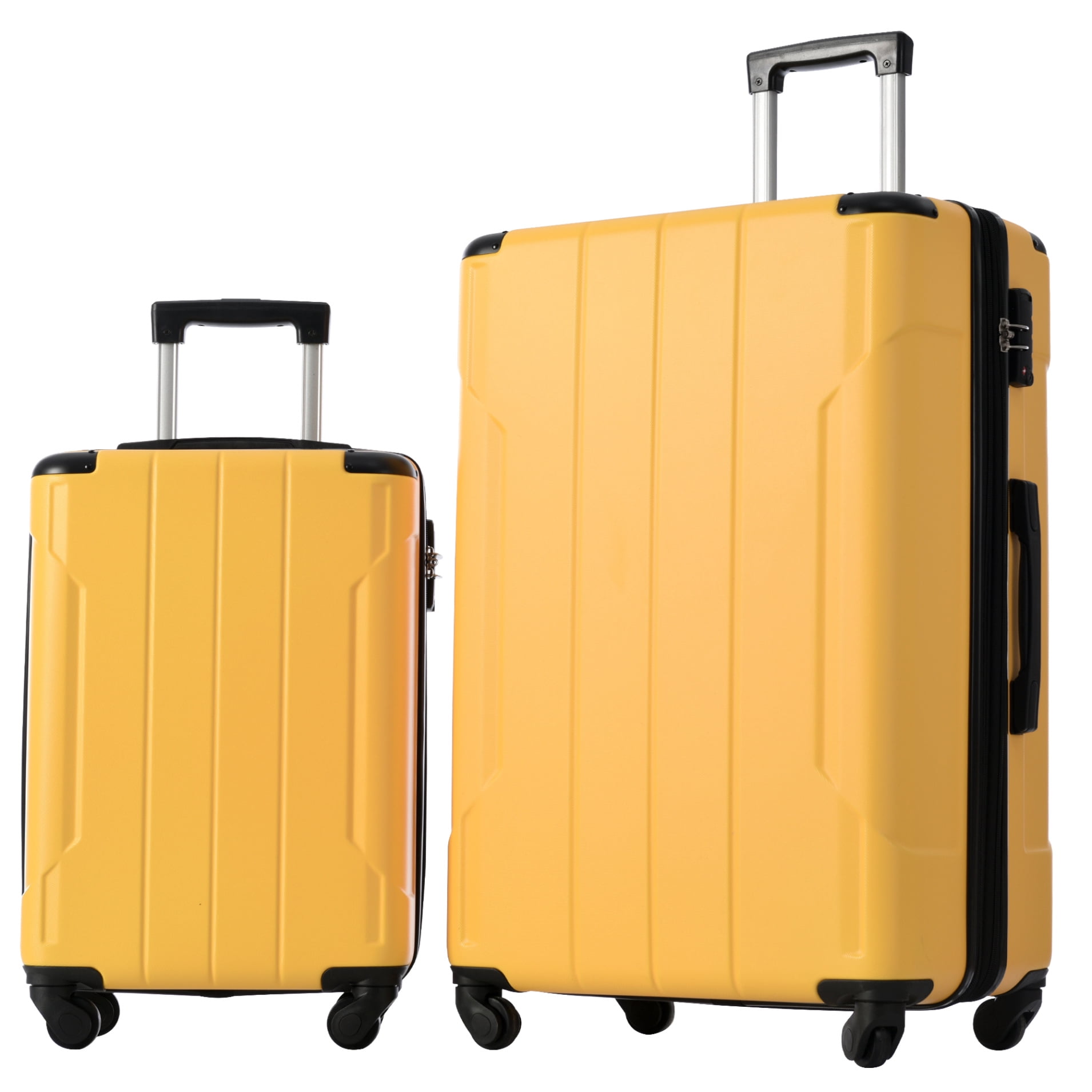 Travel Luggage Sets of 2 with Spinner Wheels, Expandable ABS Luggage ...