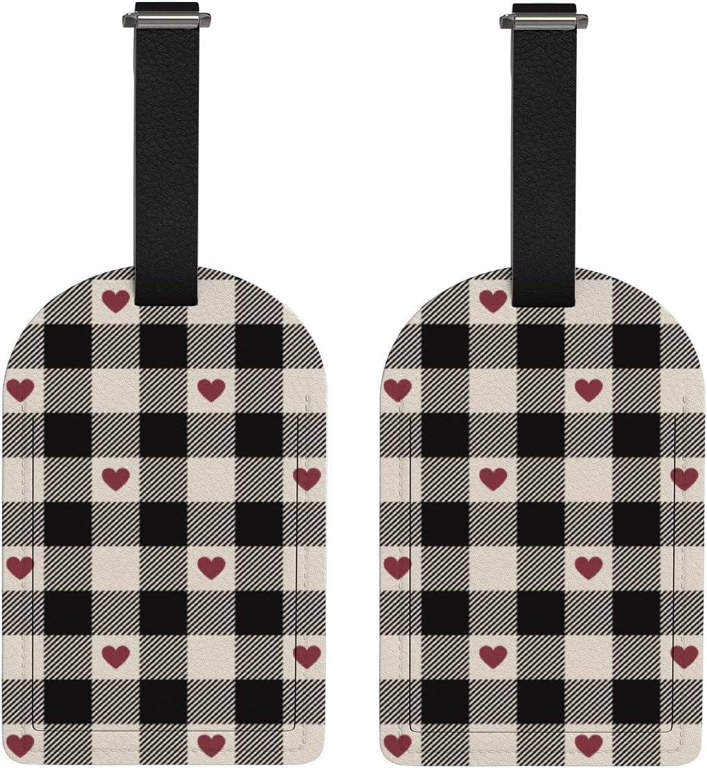 Travel Luggage Tags ID Label Leather Bag Tags Suitcase Set of 2 Baggage ...