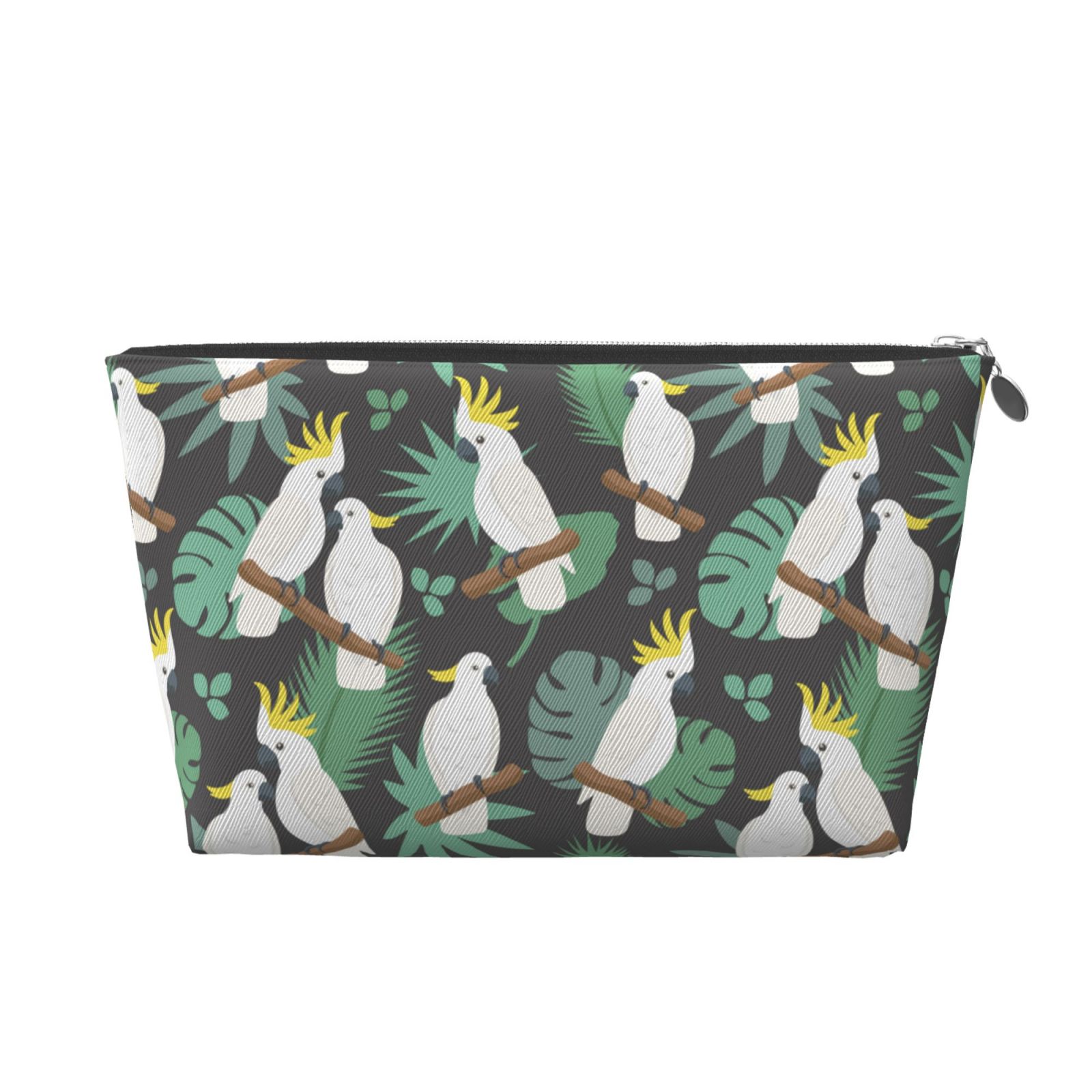 Travel Makeup Bag - Cartoon Cute Cockatoo Parrot Travel Toiletry Bag ...