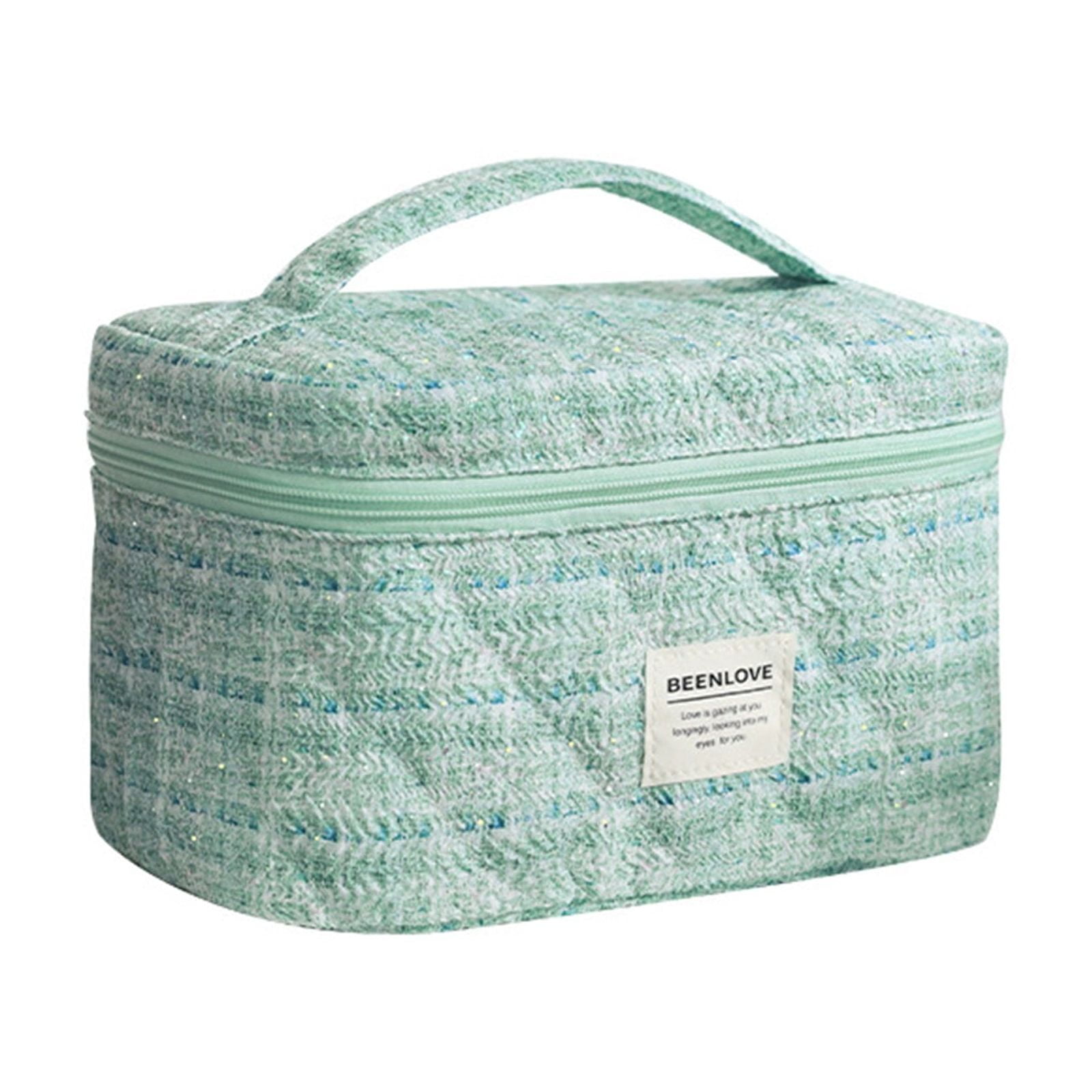 Travel Makeup Bag Set, Portable Corduroy Toiletry Pouch With Large ...