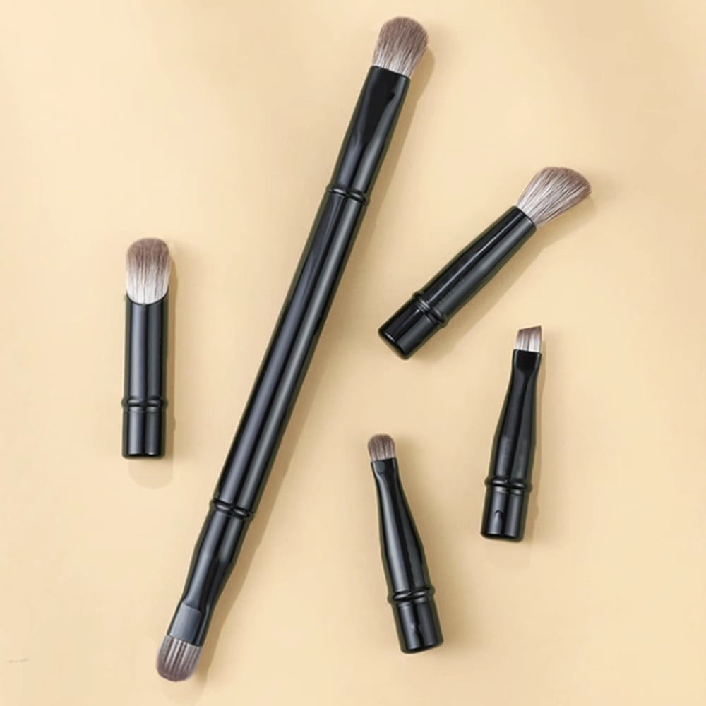 Travel Makeup Brush Set 6 Interchangeable Mini Brushes Eyeshadow Lip ...